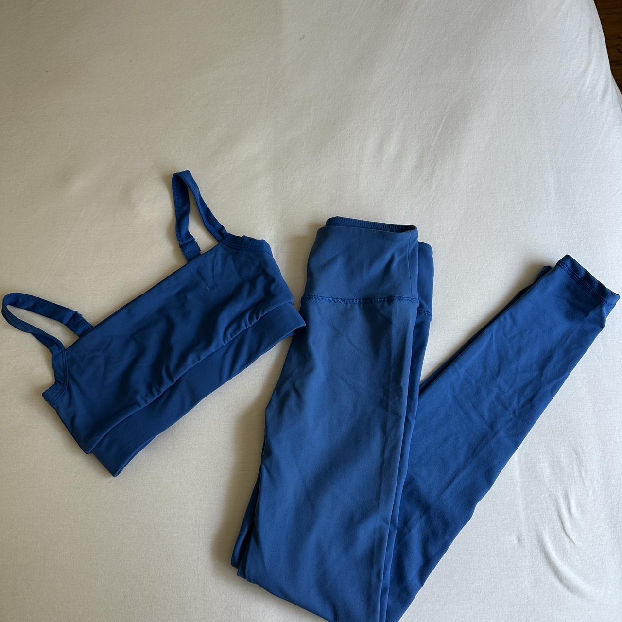 GLASSONS blue workout set never worn size XS SPORTS... - Depop