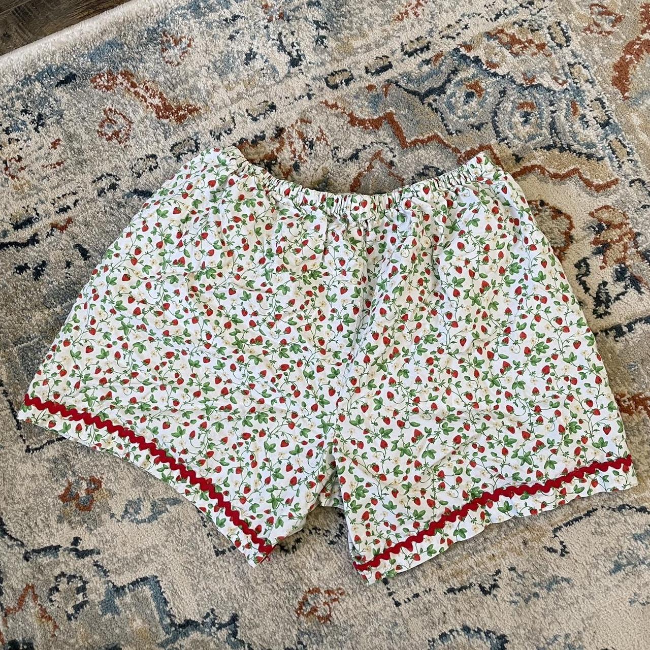 handmade 1/1 strawberry boxers / shorts, very... | Depop