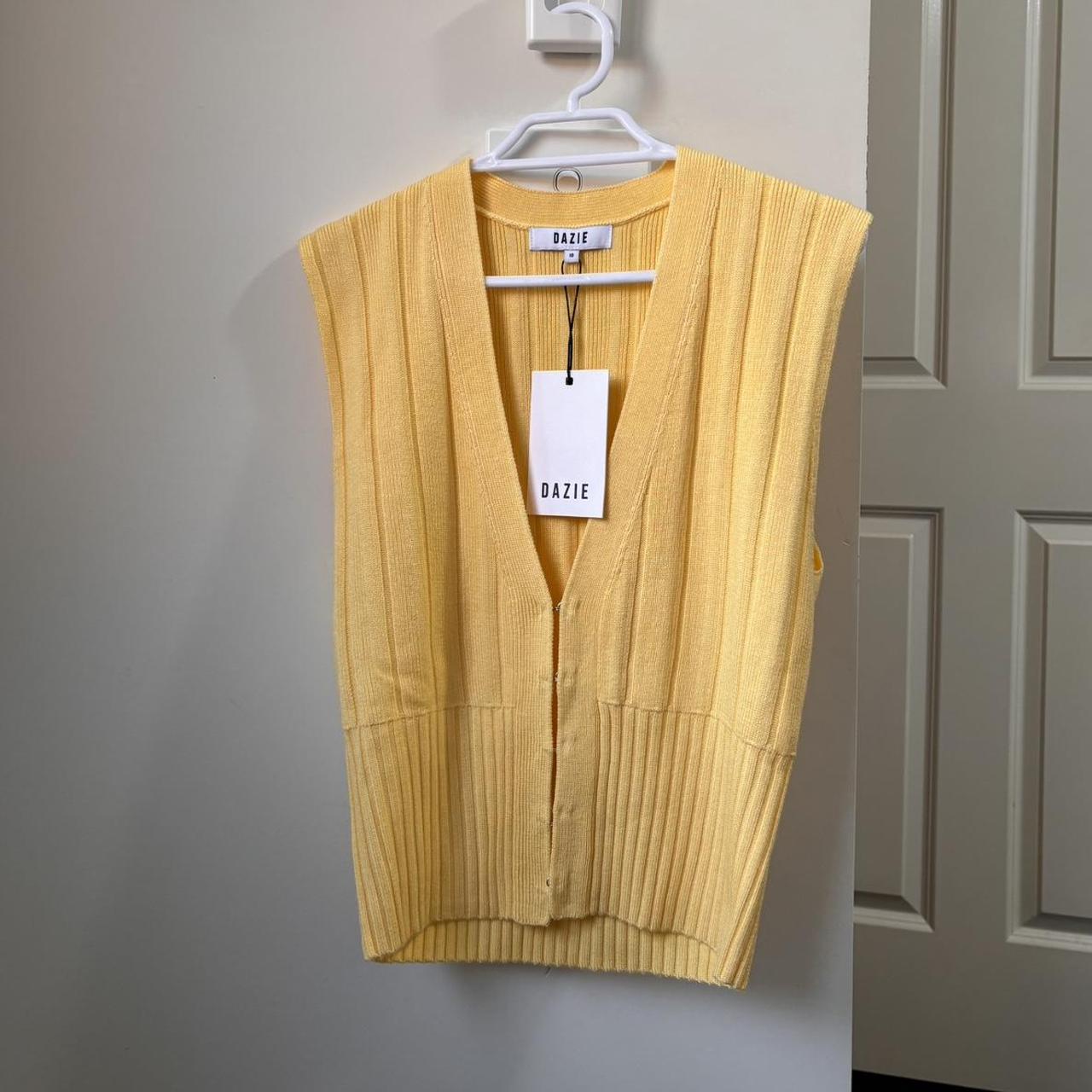 Yellow Vest Top New with tags - Depop