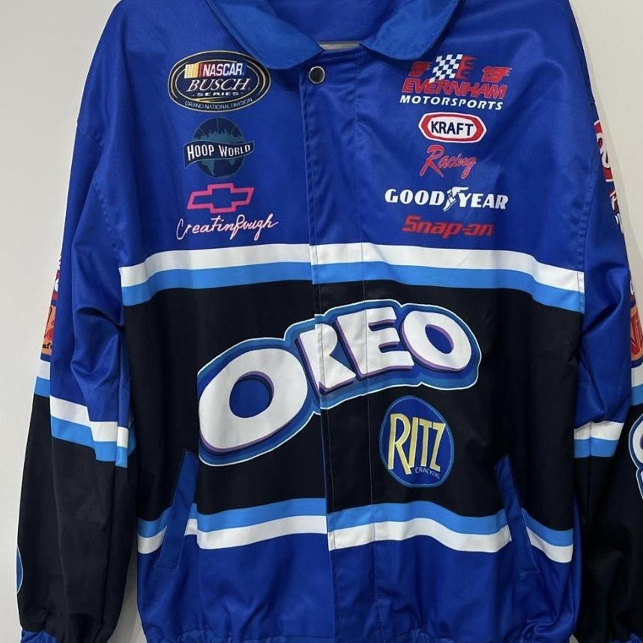 Very cool and rare Oreo racing jacket, Size M,... - Depop