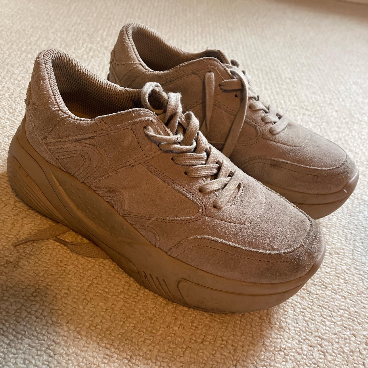 Platform chunky trainers From Zara Size 6 - Depop