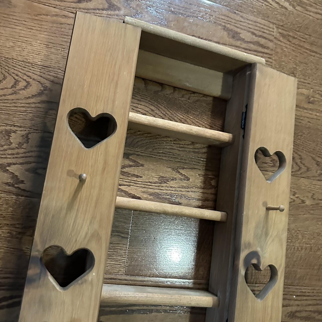Vintage Wood Heart Wall Shelf •top approx 3.5x12... - Depop