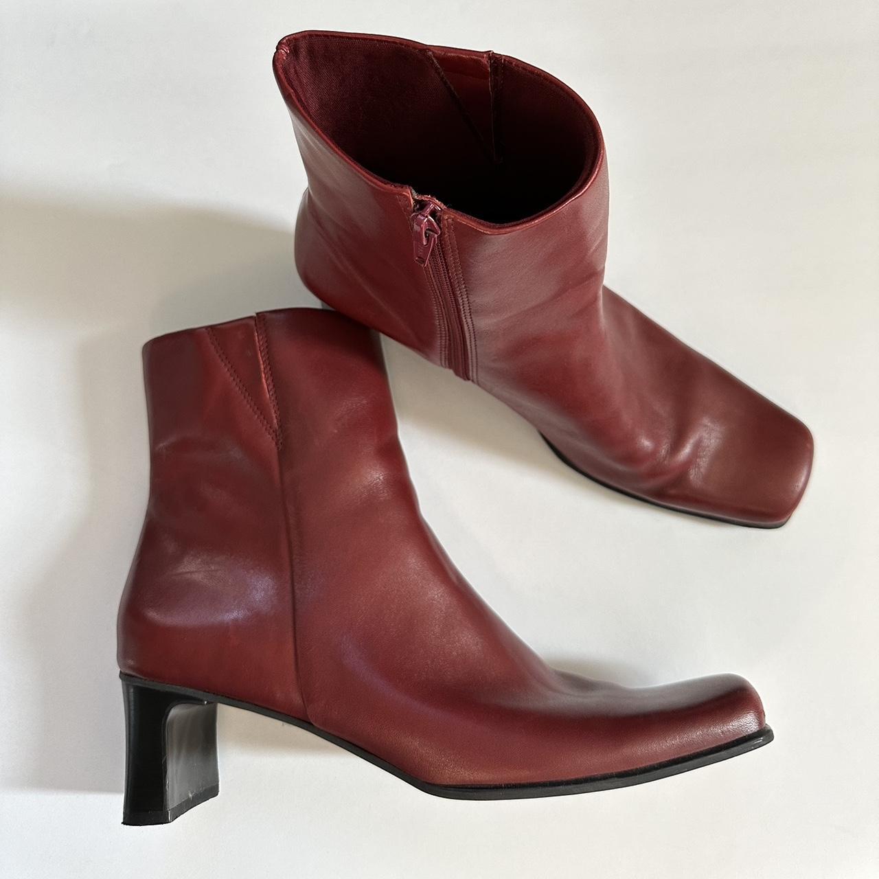 Vintage Cherry Red Boots •womens us size... - Depop