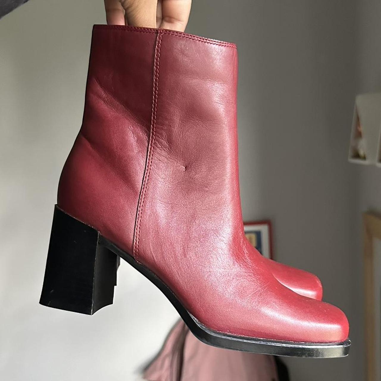 Vintage Red Boots •womens us size 6 - Depop