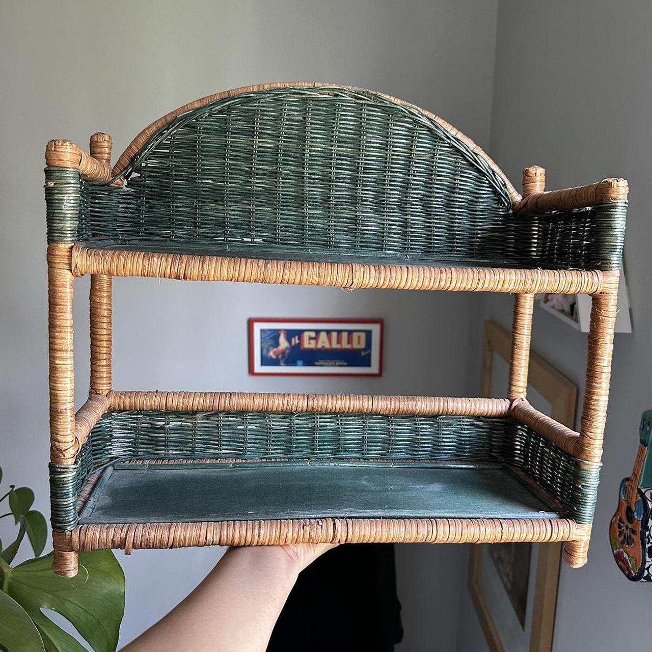 Vintage Rattan Shelf - Depop