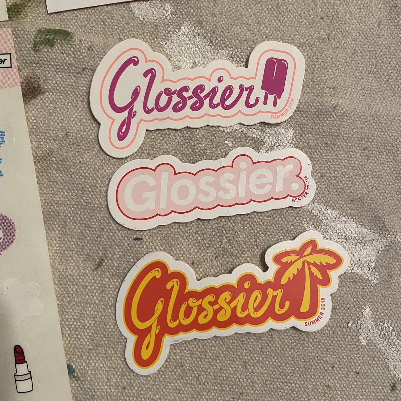 Glossier sticker lot. The larger sheets are missing... - Depop
