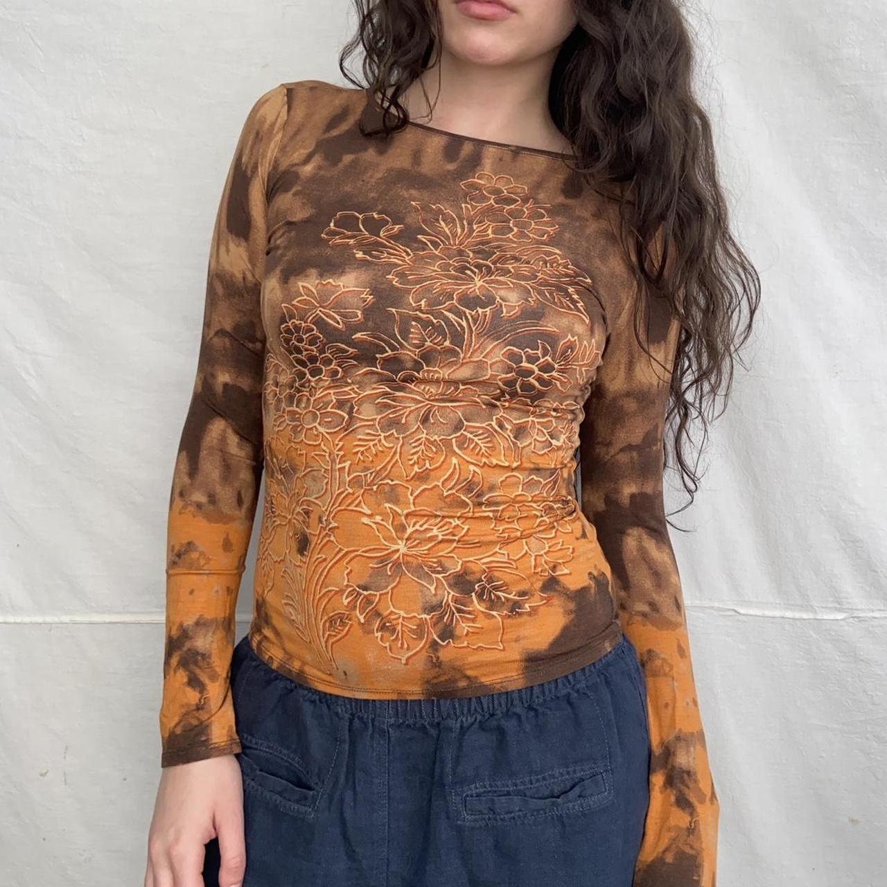 Vintage Y2K euro top by ma dame. Long sleeve grunge... | Depop