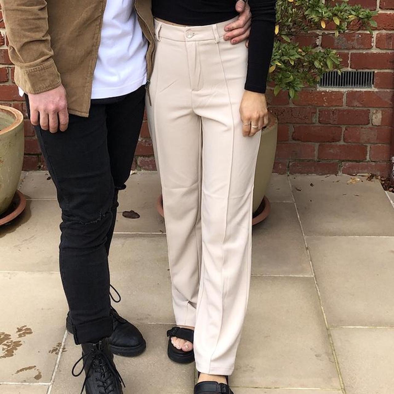 Supre soft beige nude slack pants Straight leg... - Depop