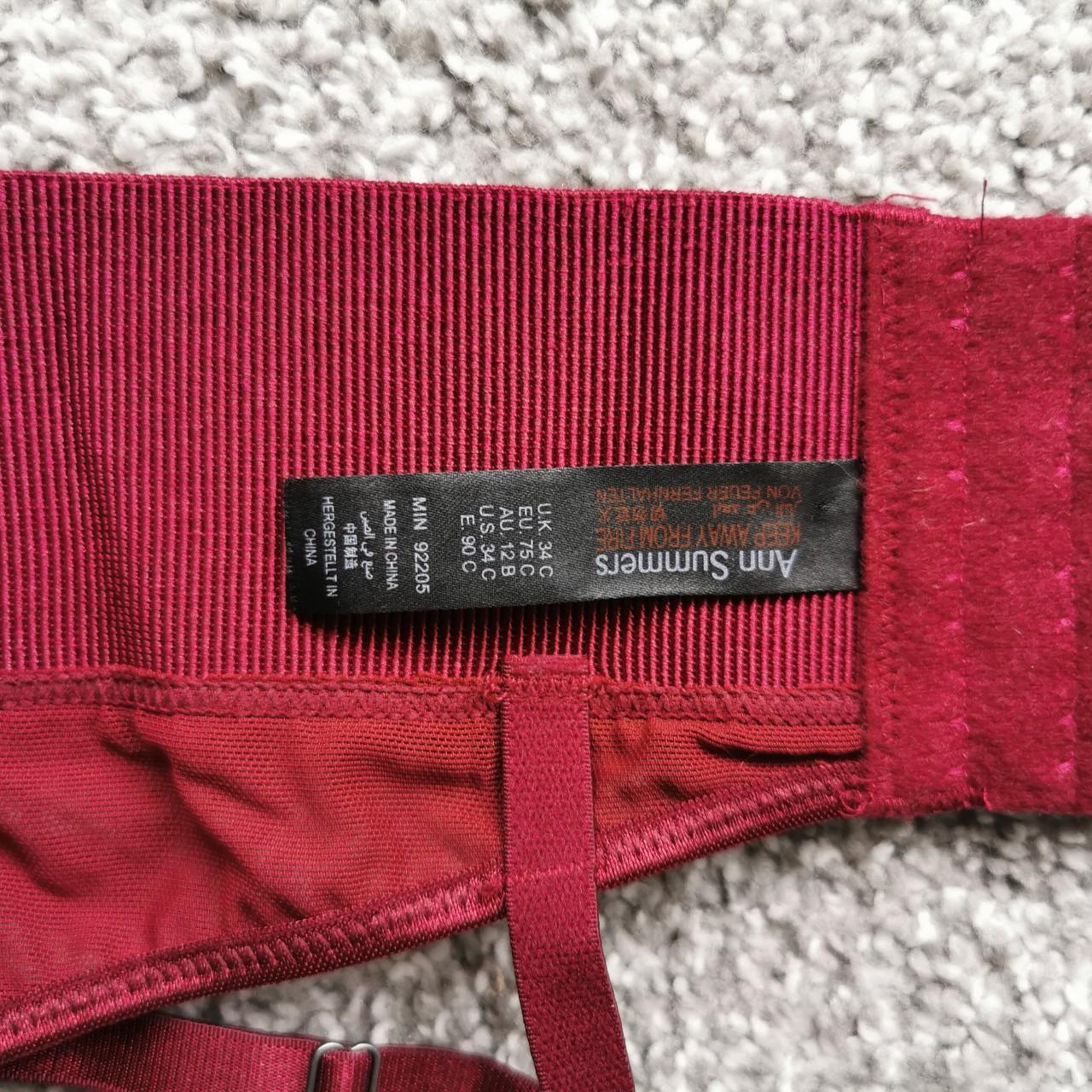 Ann Summers Red Bralette, Size 34C. Condition is... - Depop