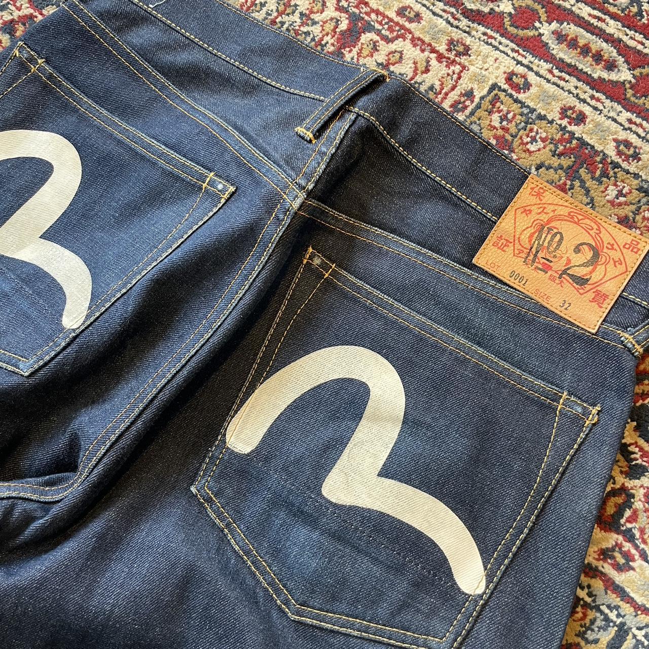 Evisu No_2 Lot 0001 Selvedge Denim jeans Unwashed... - Depop