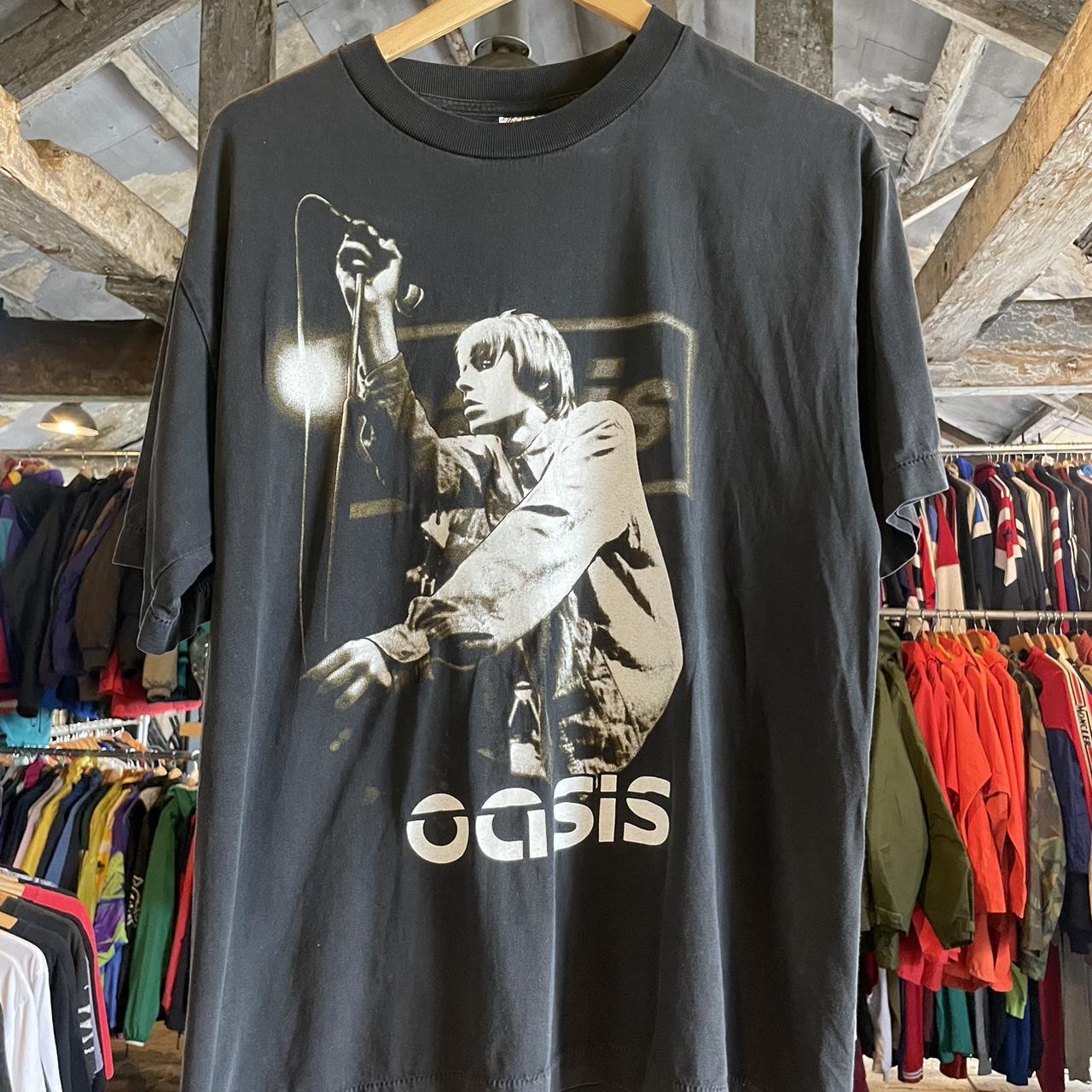 90s / early 00s Oasis single stitch unofficial merch... - Depop