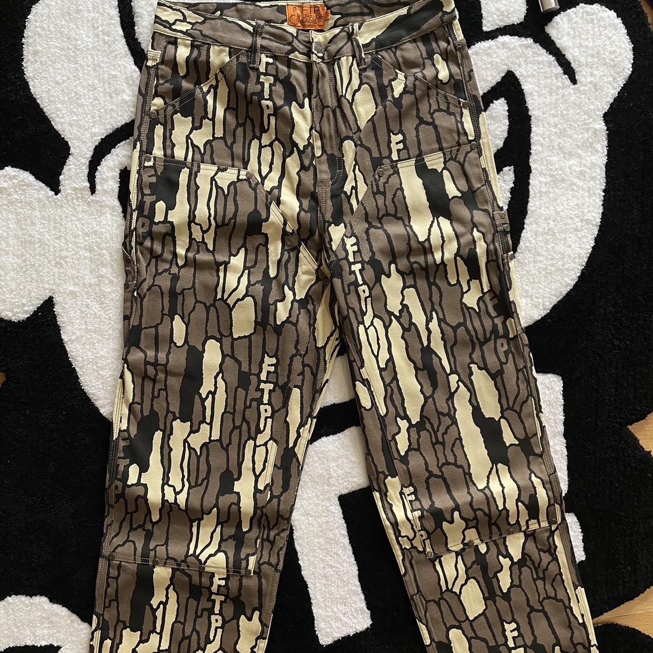 FTP tree bark carpenter pants. Insane pants with a... | Depop