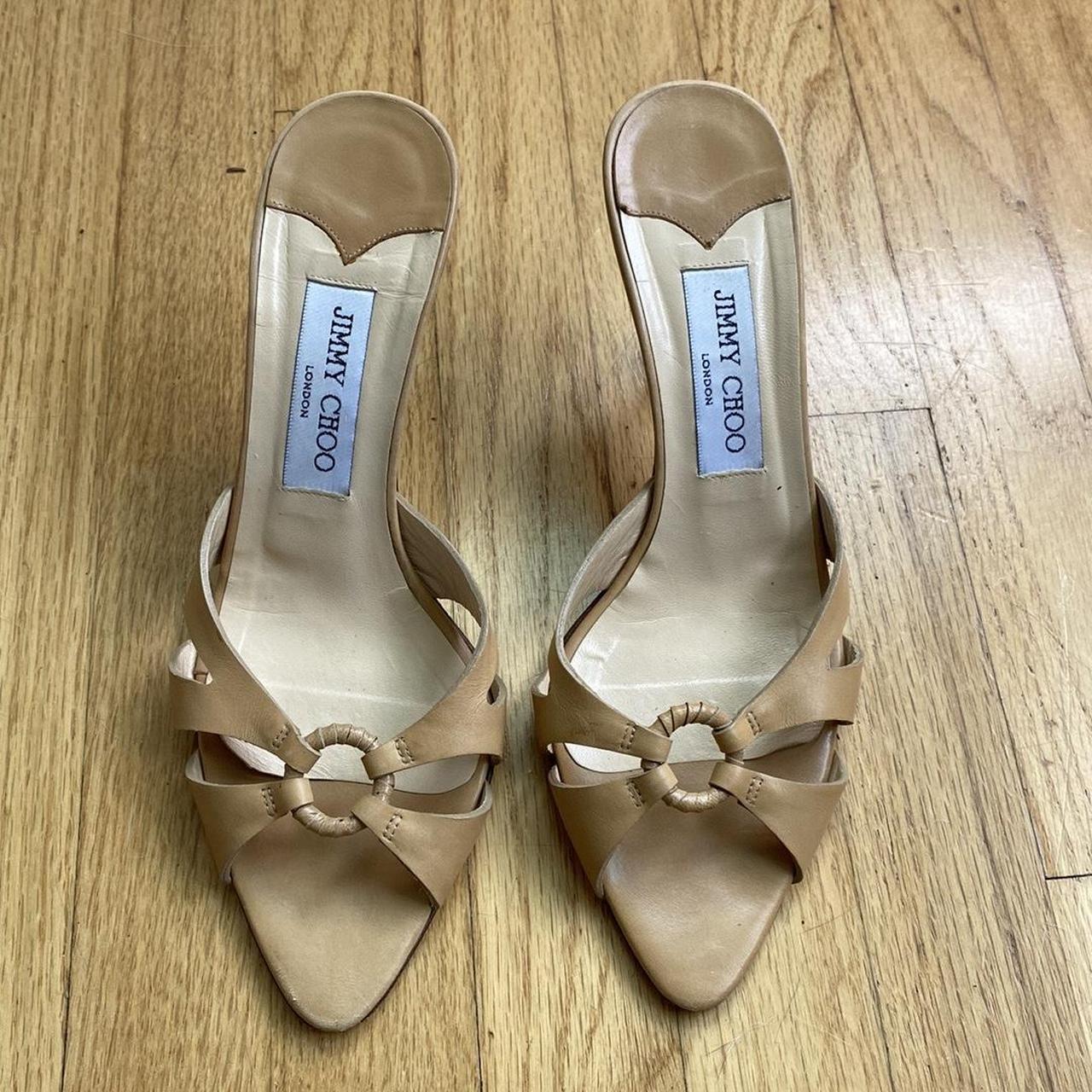 Jimmy Choo Women's Tan Sandals | Depop