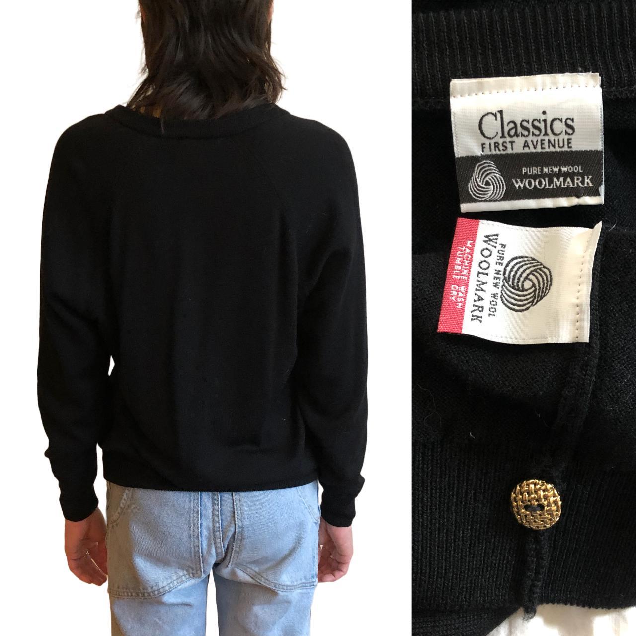 Vintage Classics First Avenue Woolmark Black Wool... - Depop