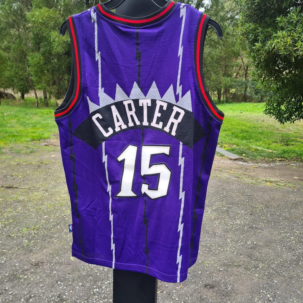 Vintage 90s Nike NBA Raptors 15 Carter Jersey M - In... - Depop