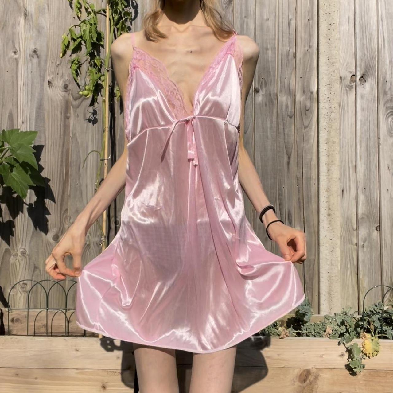 Gorgeous vintage pale pink slip dress. Perfect if... - Depop