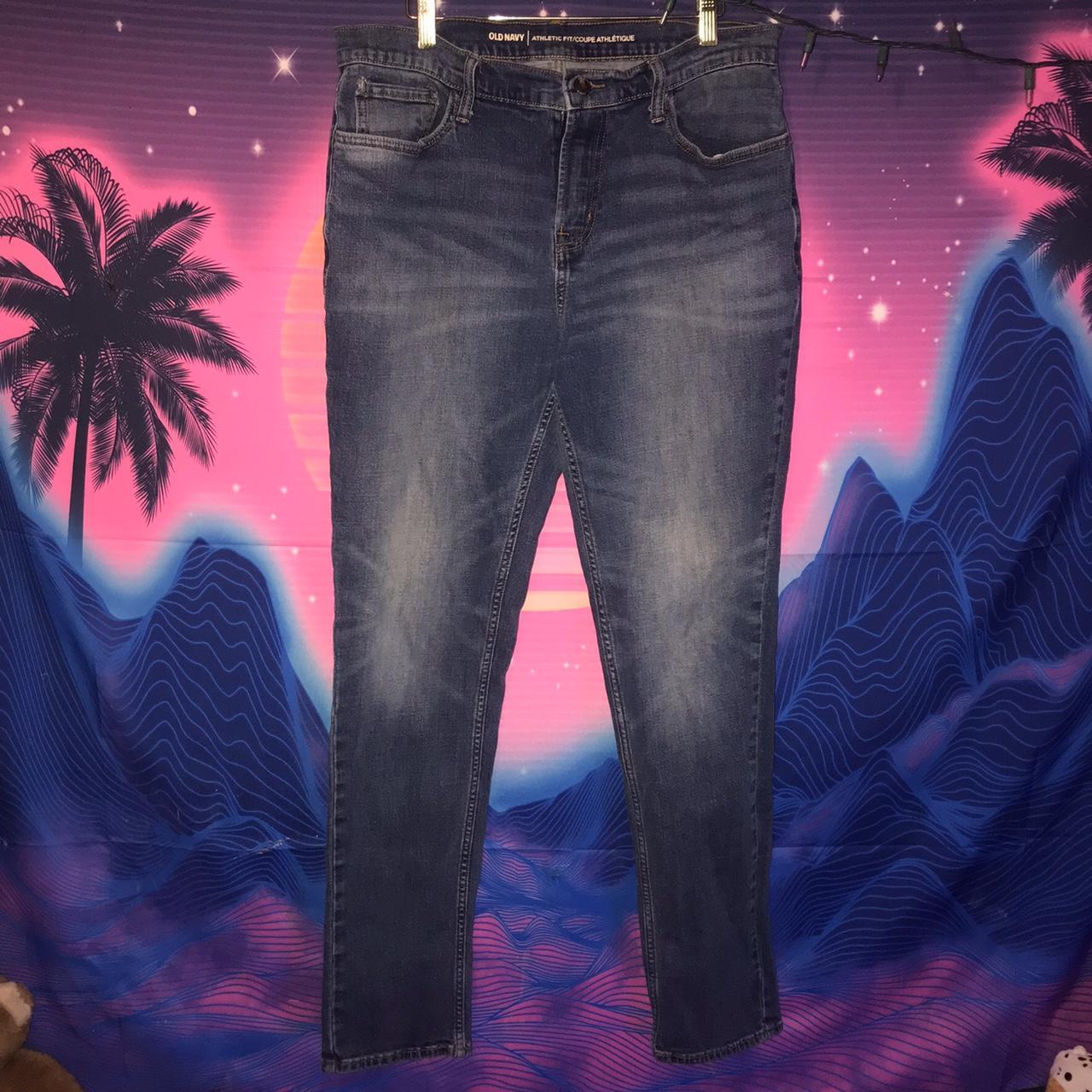 Get funky in this awesome denim blue jeans! Perfect... - Depop