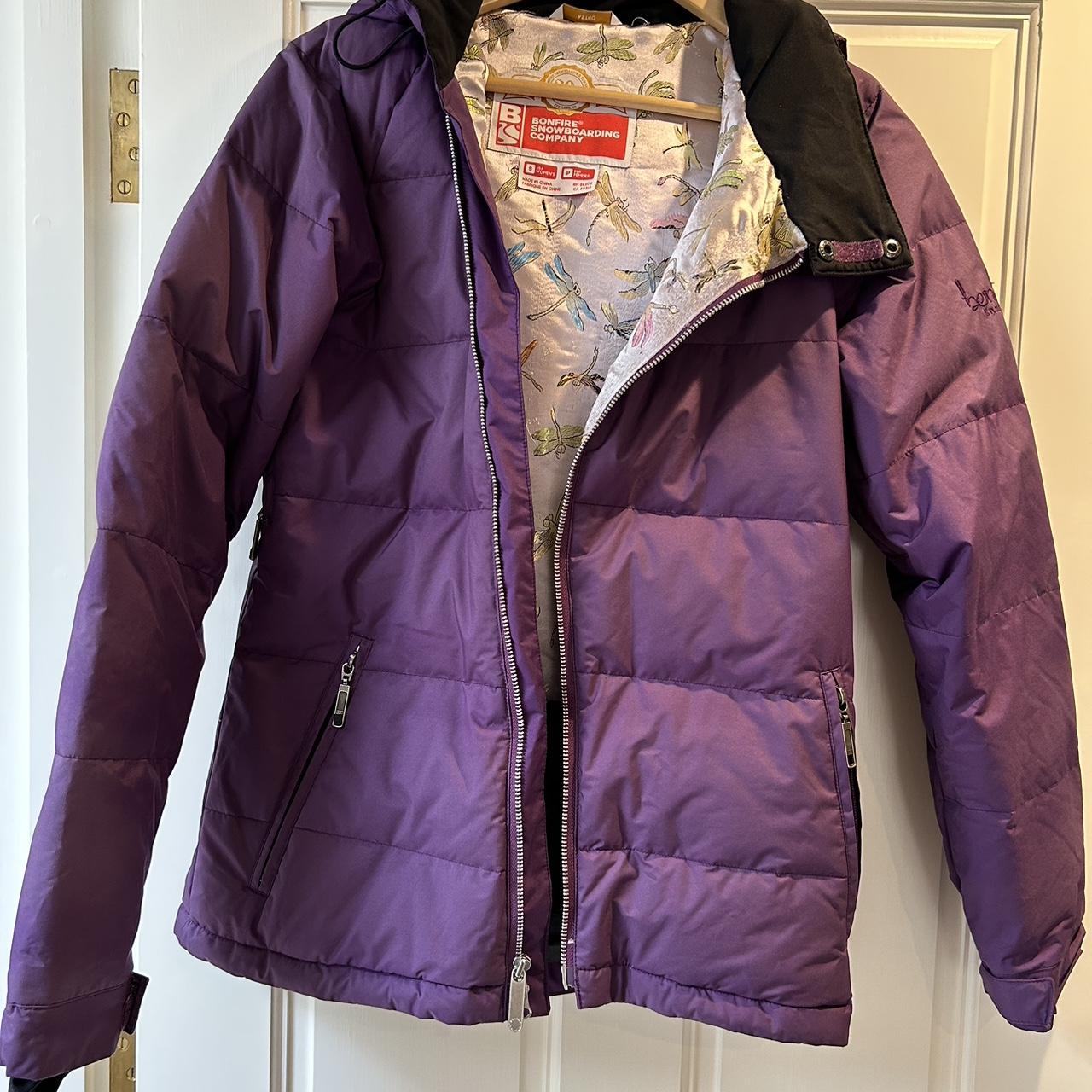BONFIRE ski/snowboarding ladies jacket. Purple with... - Depop