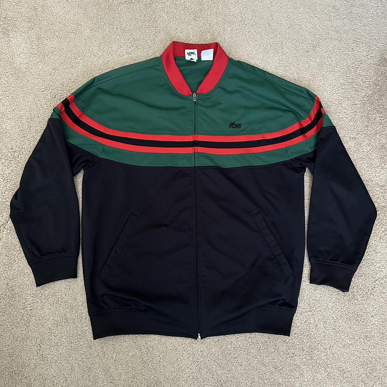 Pony track jacket like new pit to pit 24”, length... - Depop