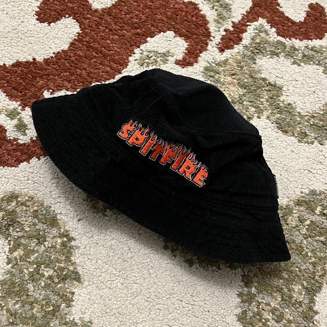 Spitfire Men's Black and Orange Hat | Depop