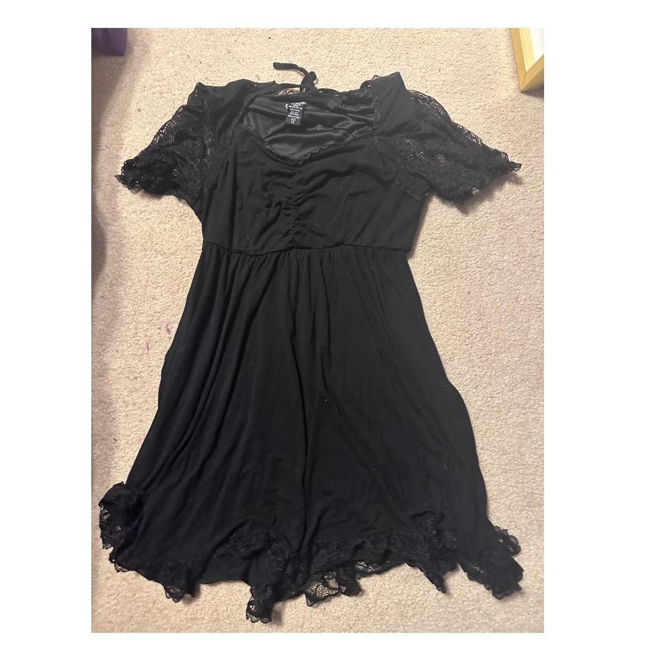 Black lace Hot Topic Dress, size Large. - Depop