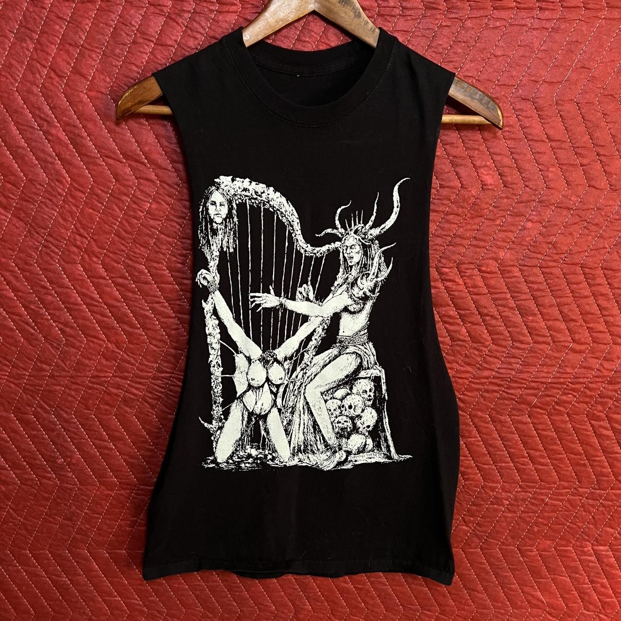 Writhing shadows deep cut shirt Was a size small... - Depop