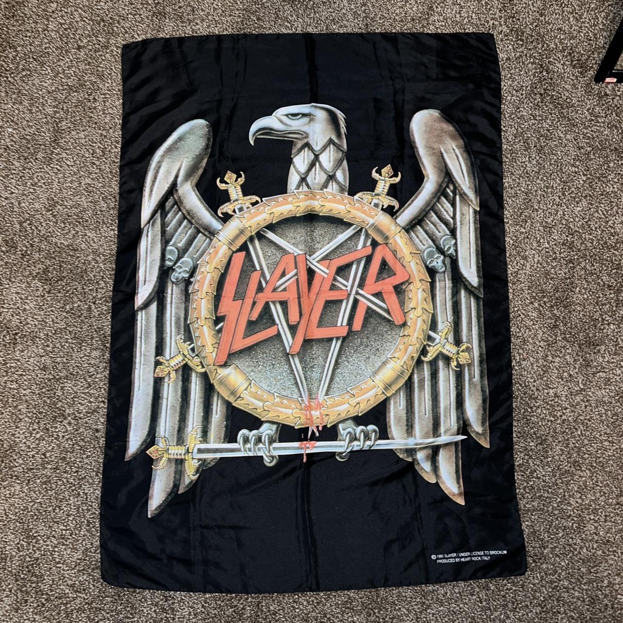 1995 Slayer flag Brockum 41.4x30 Tags: Slayer... | Depop