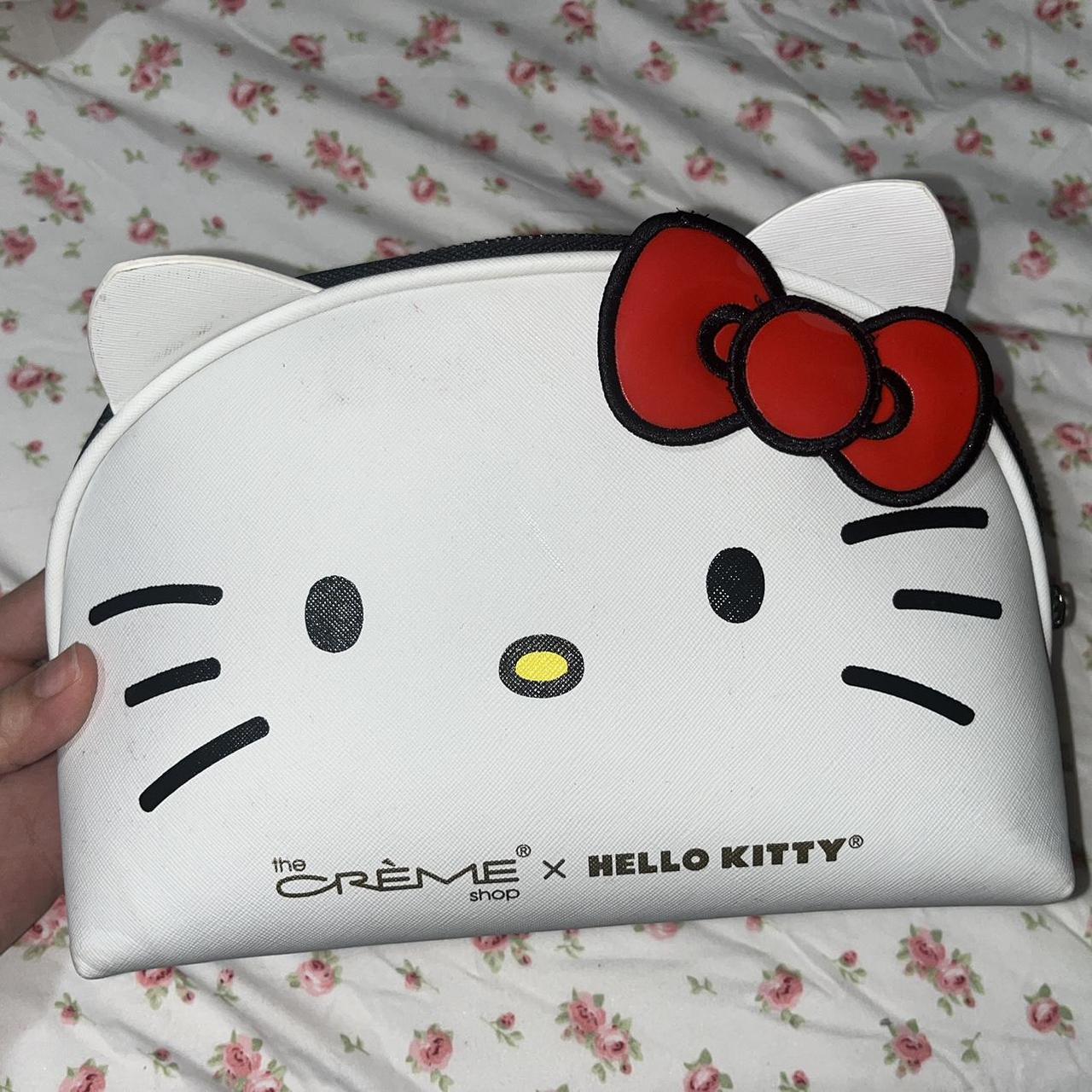 hello kitty makeup bag makeup bag is lightly used... - Depop