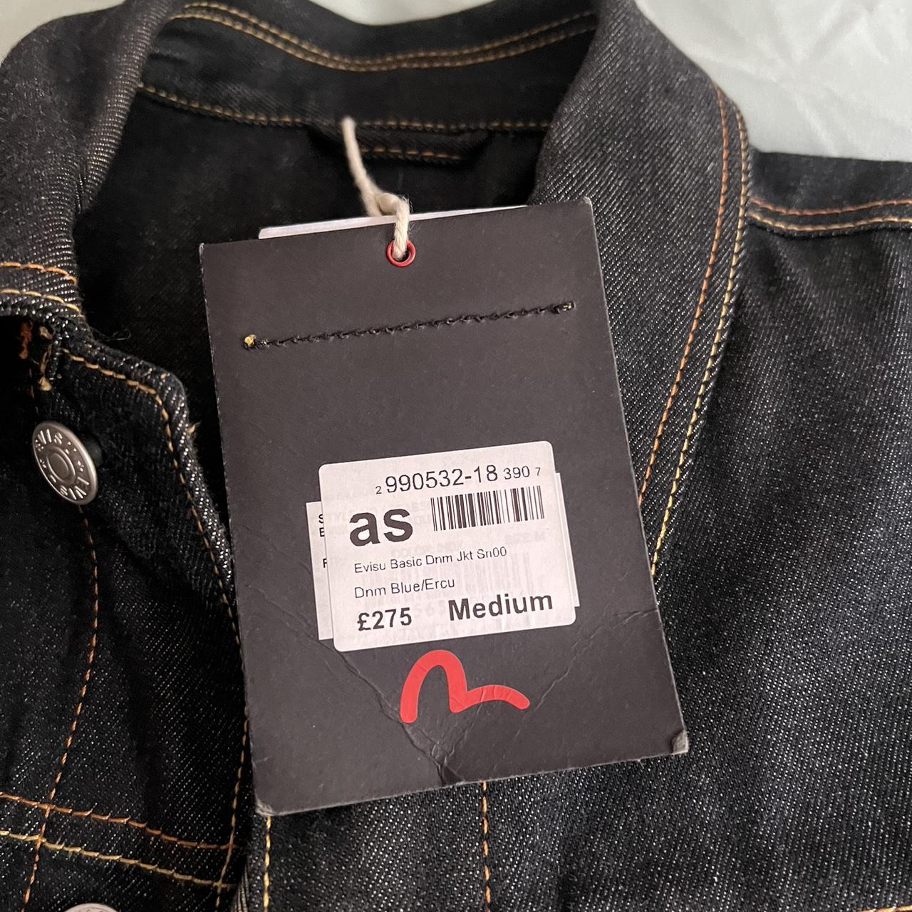 BNWT EVISU DENIM JACKET - WORN TWICE SIZE MEDIUM - Depop
