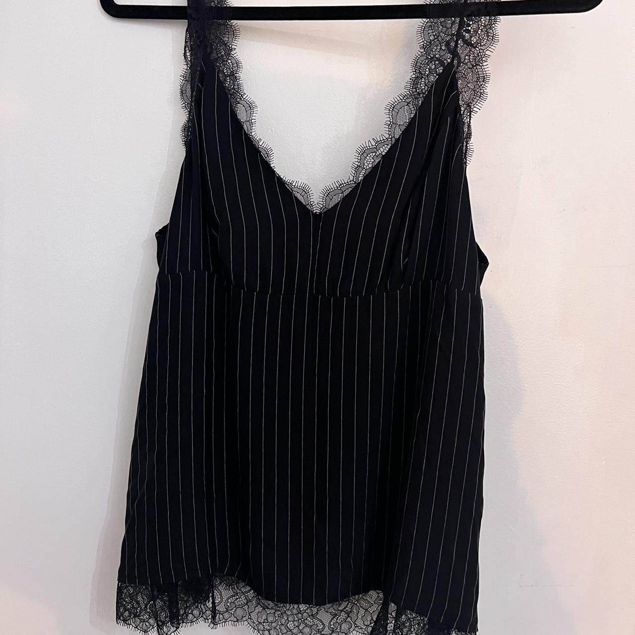 Lace & pinstripe all saints tank top Love so much... - Depop
