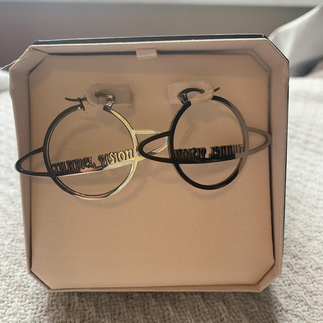 tunnel vision saturn hoops! worn a handful of times,... - Depop