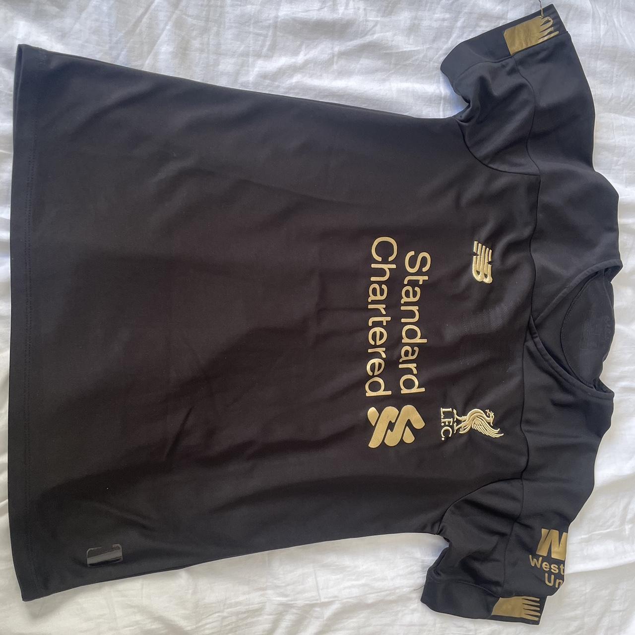 Liverpool black goalie top MEDIUM #liverpool... - Depop