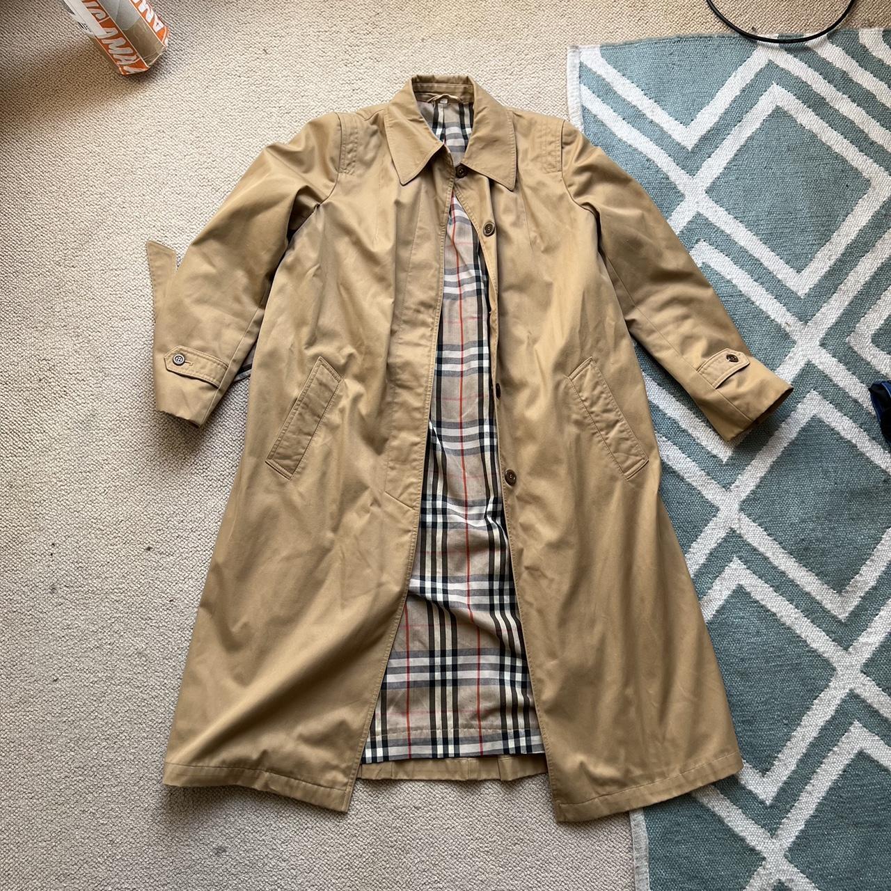Beige Camel Mac Trench with Burberry Tartan inner.... - Depop