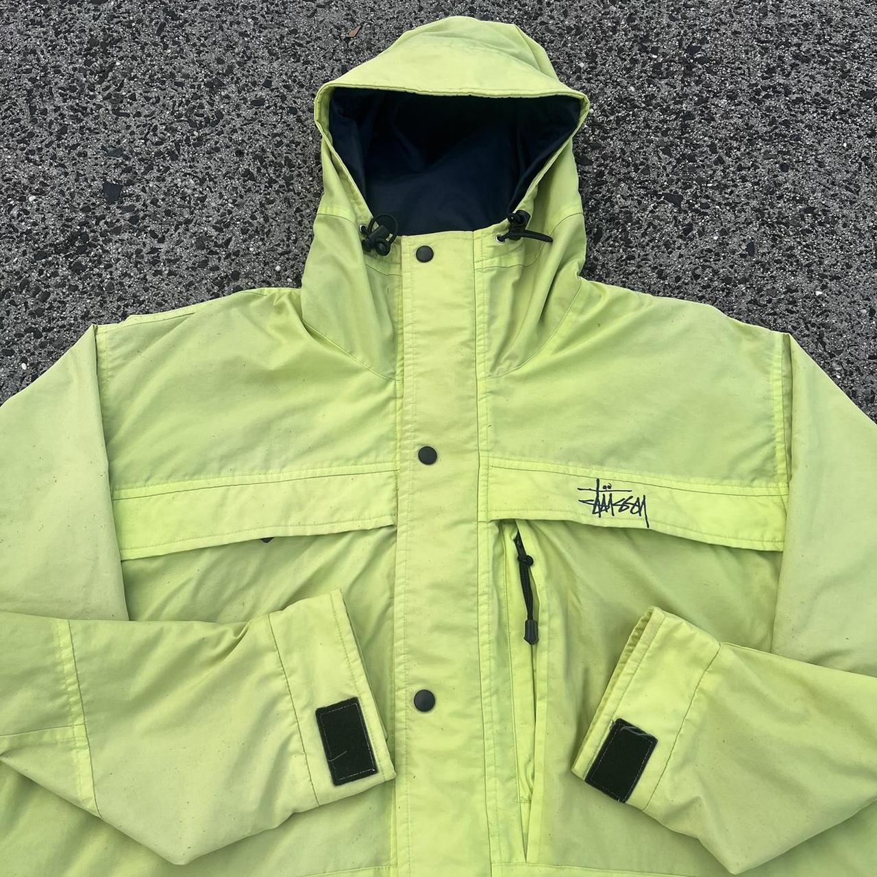 🍃 Vintage Stussy 90’s Button / Zip Up Rain... - Depop