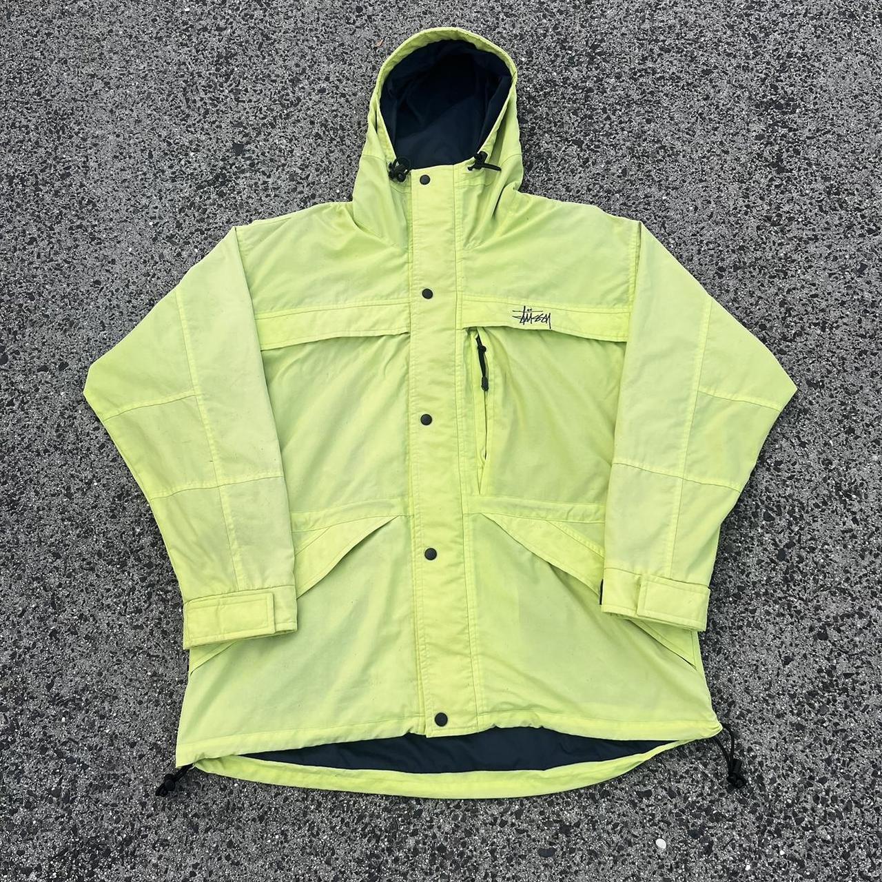 🍃 Vintage Stussy 90’s Button / Zip Up Rain... - Depop