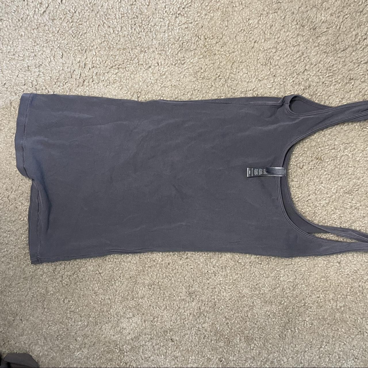 Skims outdoor cotton long tank Charcoal grey SOLD... - Depop