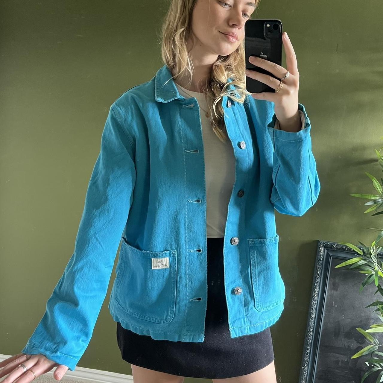 Urban Outfitters BDG blue denim jacket with fleece... - Depop