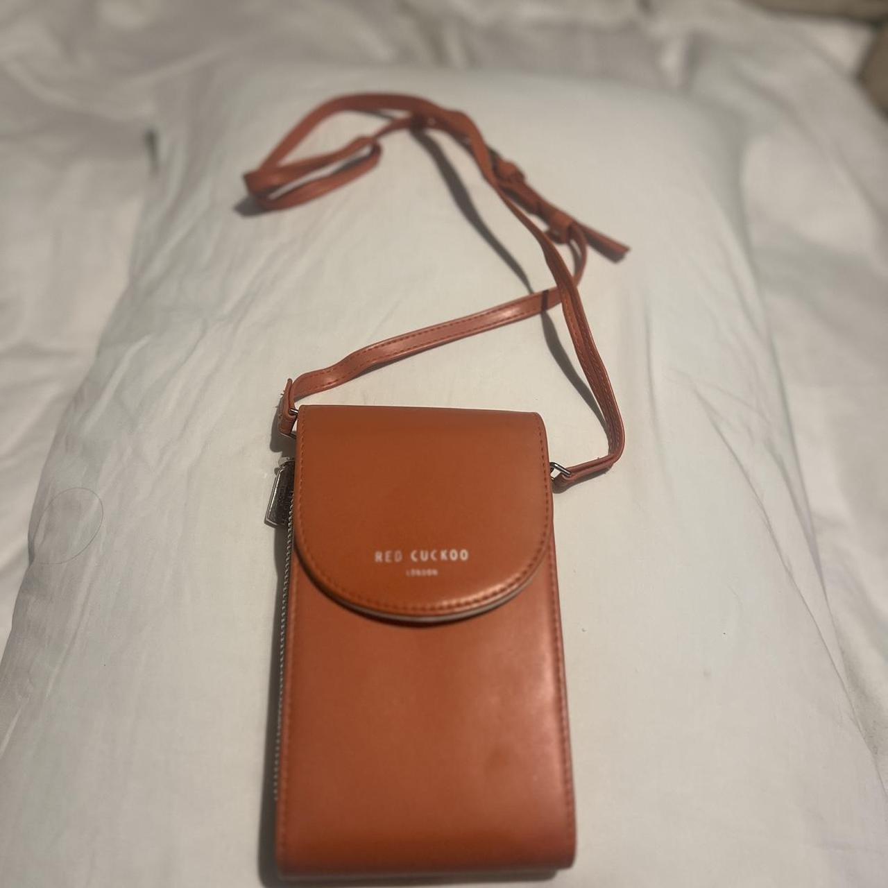 Red Cuckoo London leather cross body bag Used a few... - Depop