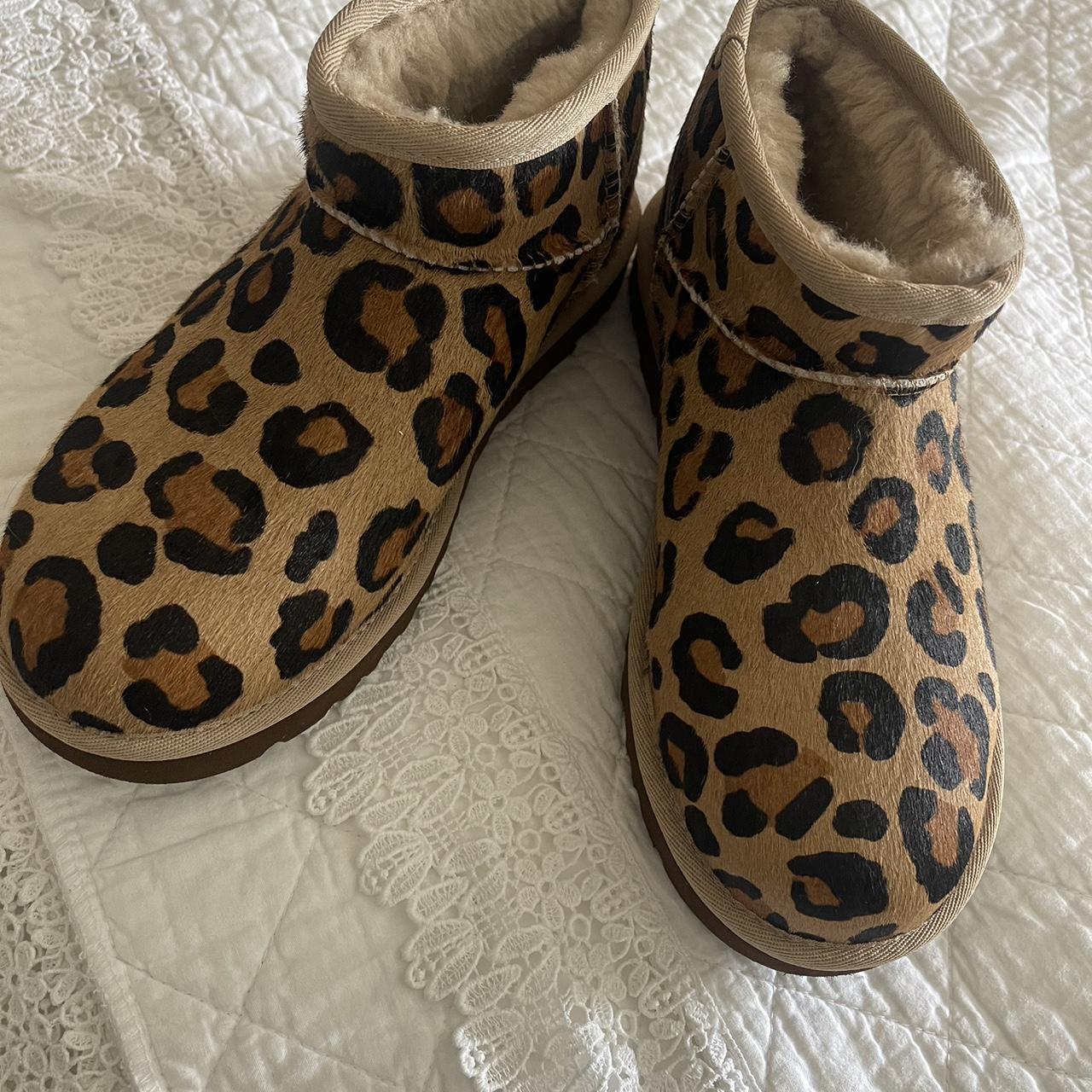 Genuine leopard print ultra mini Uggs…Never worn! - Depop