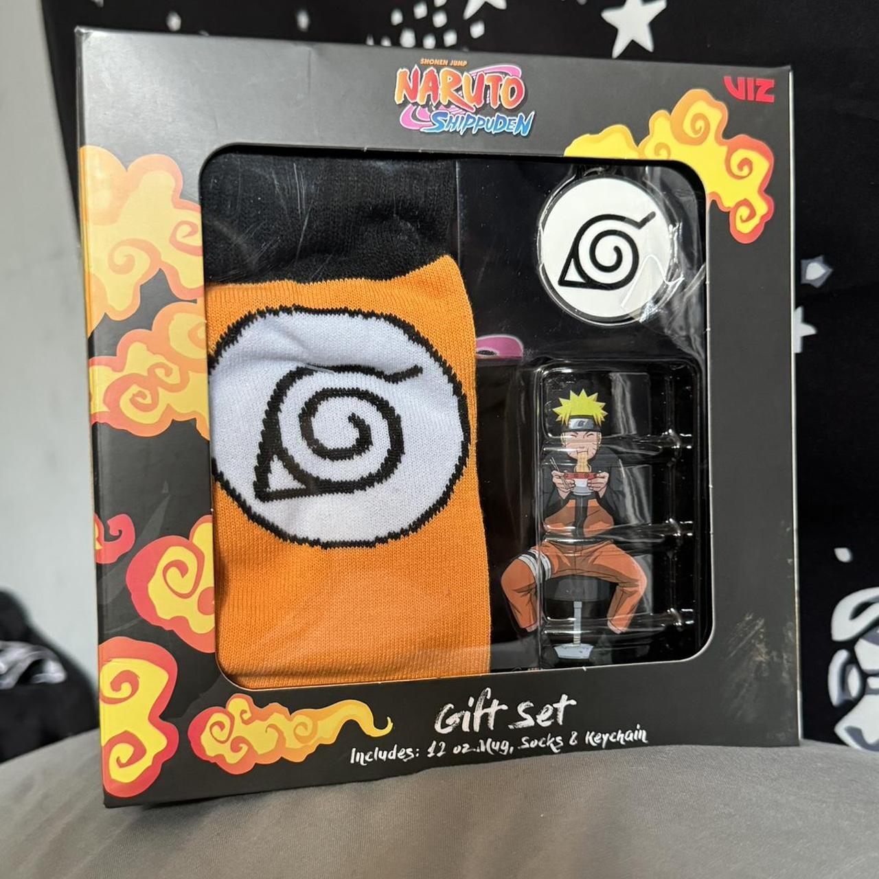 Naruto gift set Includes mug, sock and keychain New... - Depop