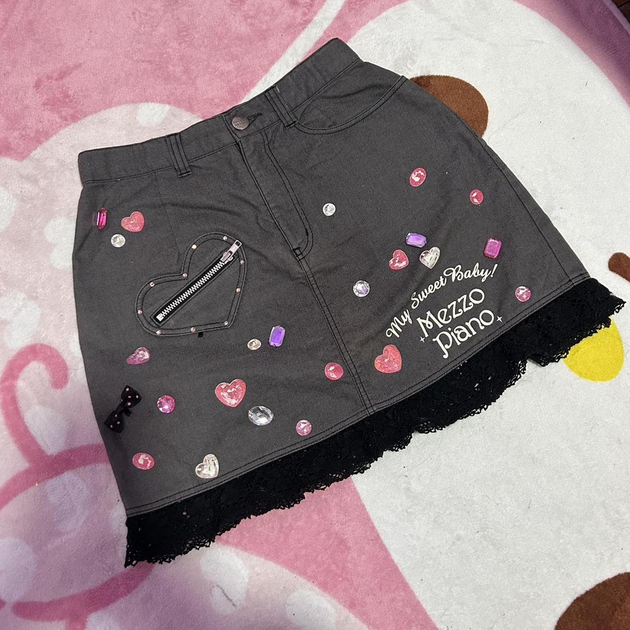 🎀 Mezzo Piano Skirt 🎀 grey mezzo piano skirt with... - Depop