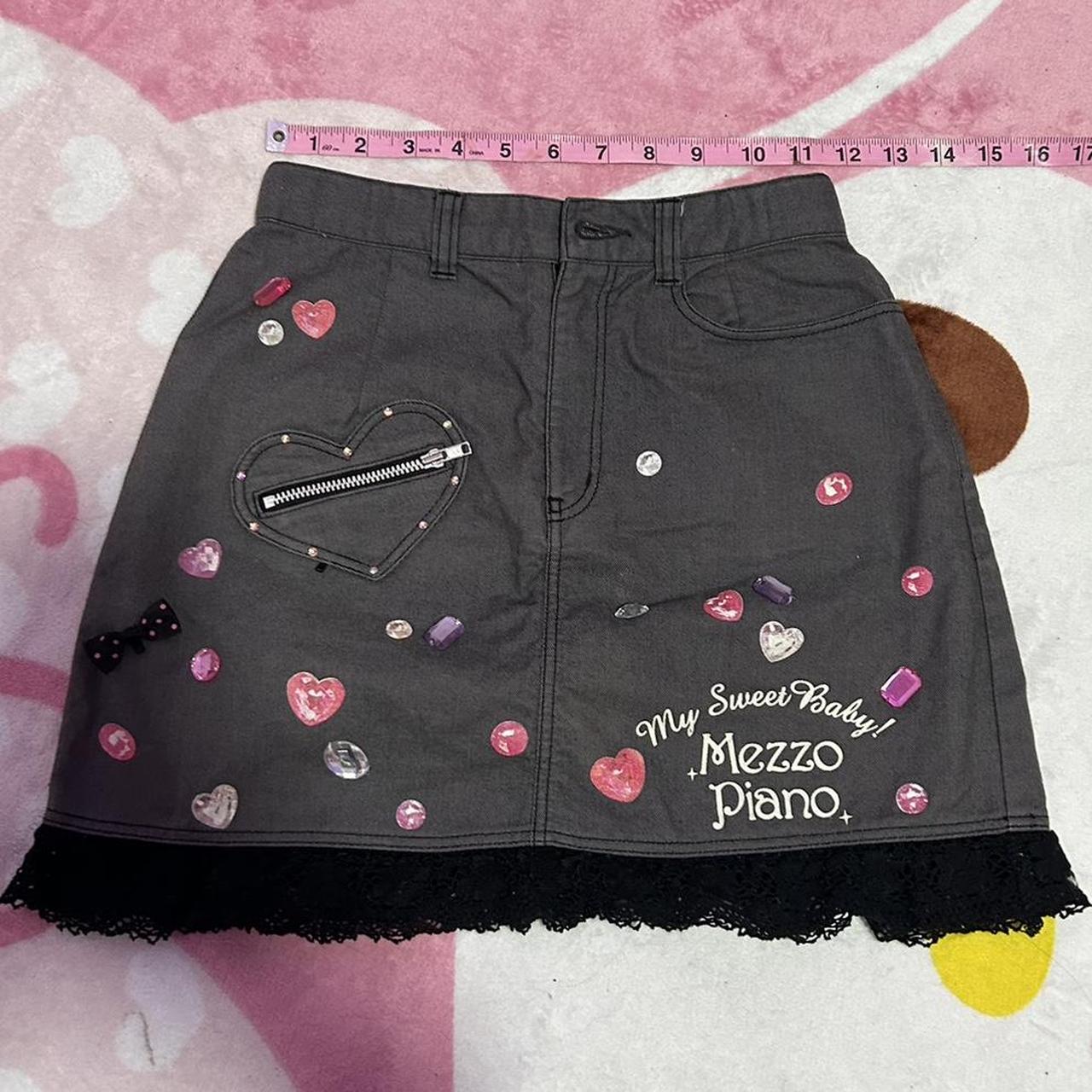 🎀 Mezzo Piano Skirt 🎀 grey mezzo piano skirt with... - Depop