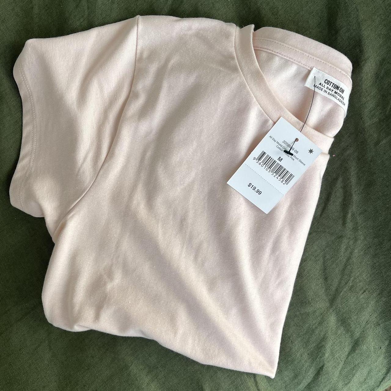 Cotton on all day crew neck tshirt in flossy pink —... - Depop
