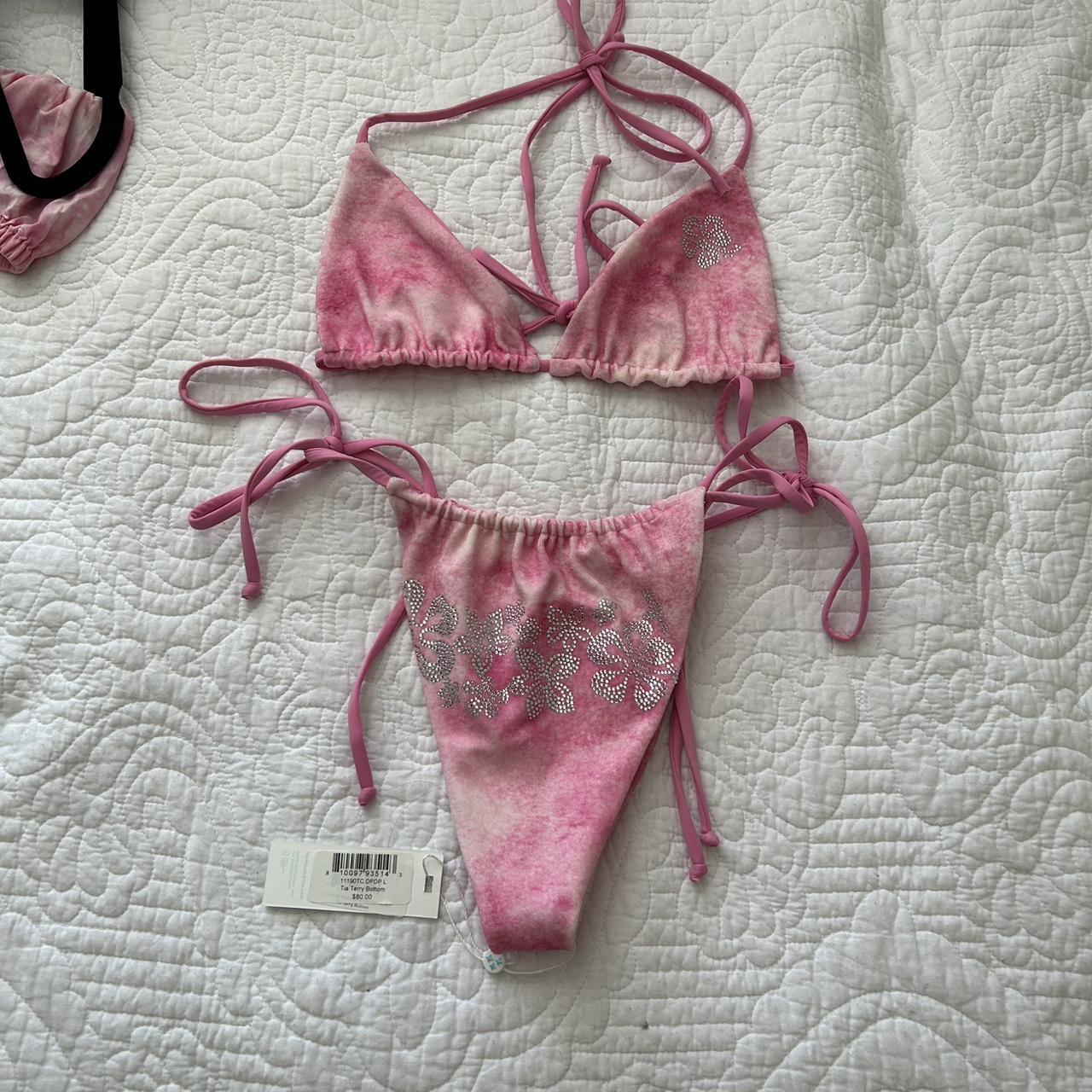Frankies Bikinis Womens Pink Swimsuit One Piece Depop