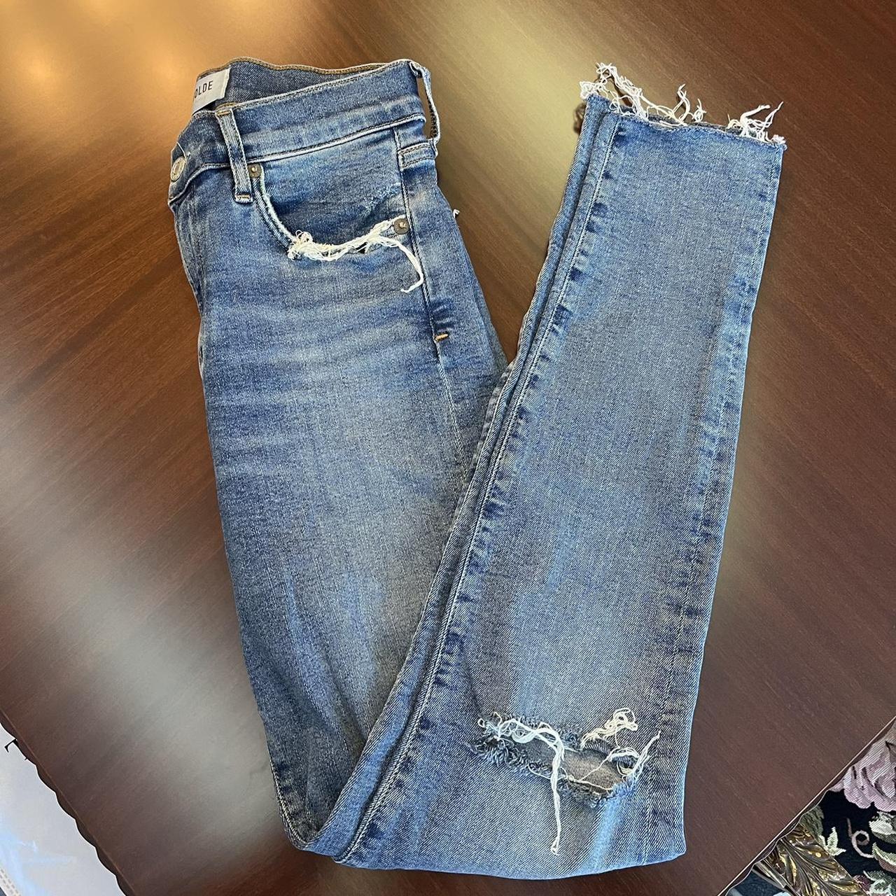 AGOLDE Premium Denim label High rise slim fit... - Depop