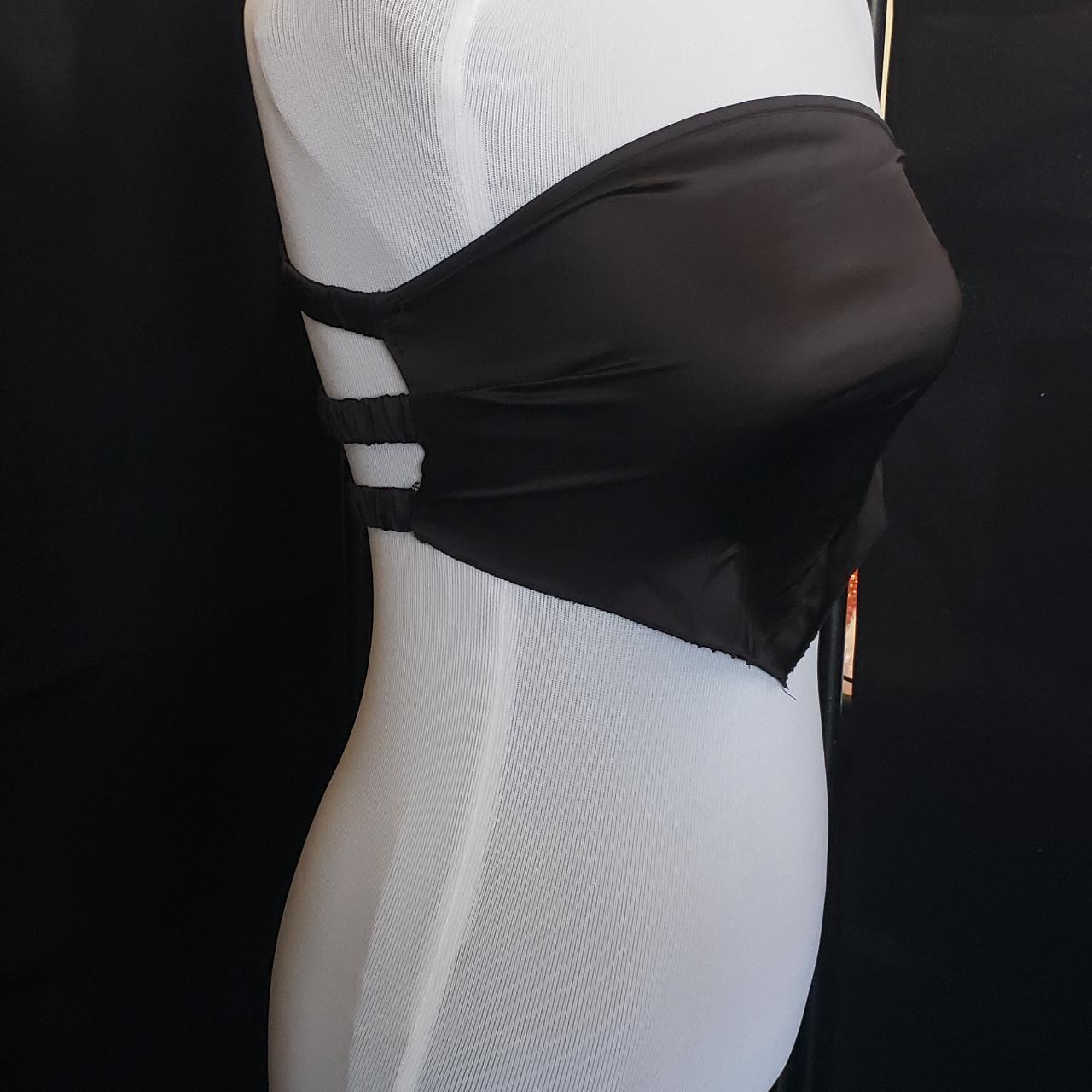 Bandana Tube Top Triangle Black 3 Straps Back SZ... - Depop