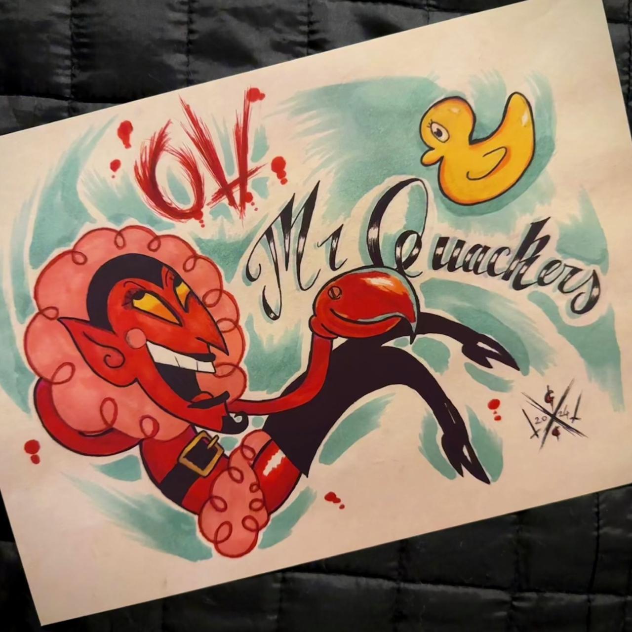 Him Mr Quackers A4 print An A4 print based on my... - Depop