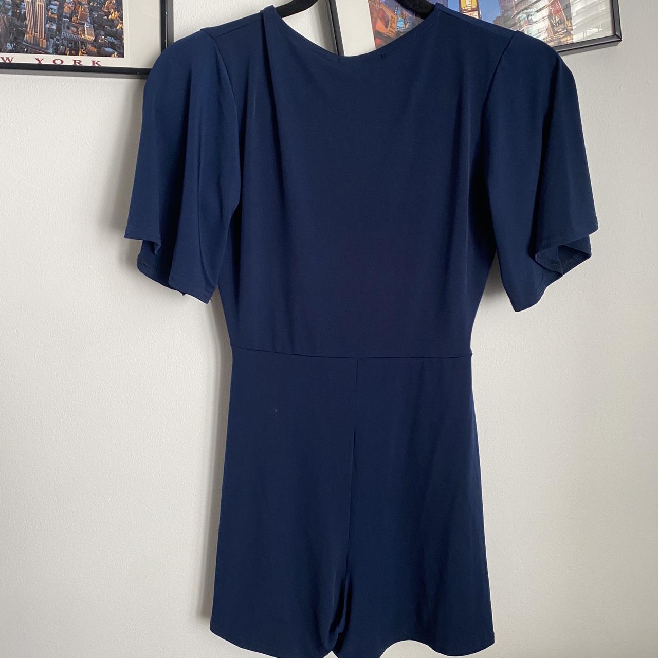 Lovely navy blue play suit perfect for a night out.... - Depop