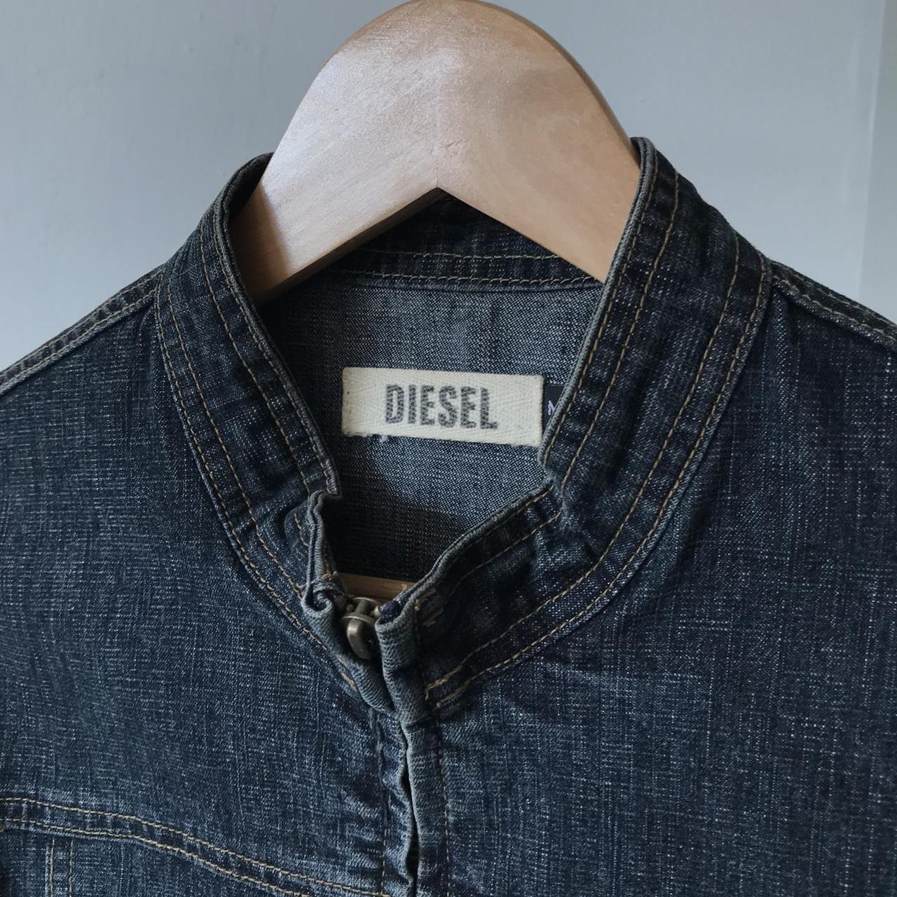 Amazing 00’s diesel denim jacket. Dark grey colour.... - Depop