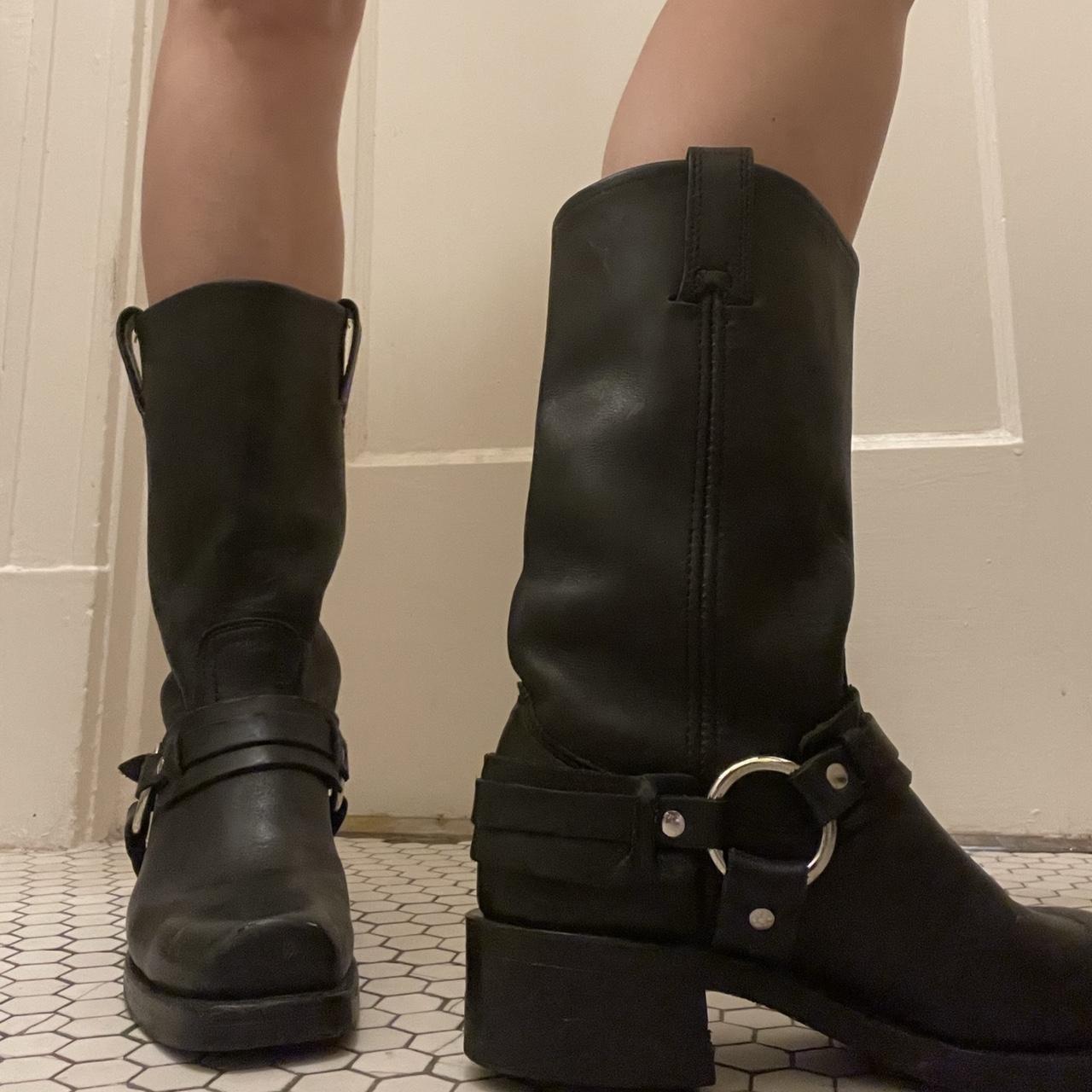 frye harness boots 🕶 just so cool. insanely comfy... - Depop